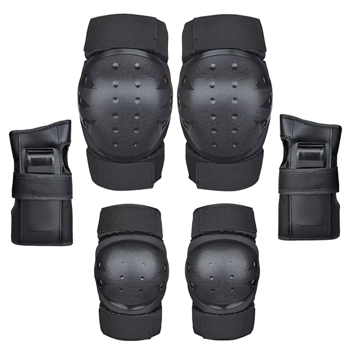 Rodilleras Coderas y Muñequeras Protección 6 piezas Negro para Adulto | Coppel.com