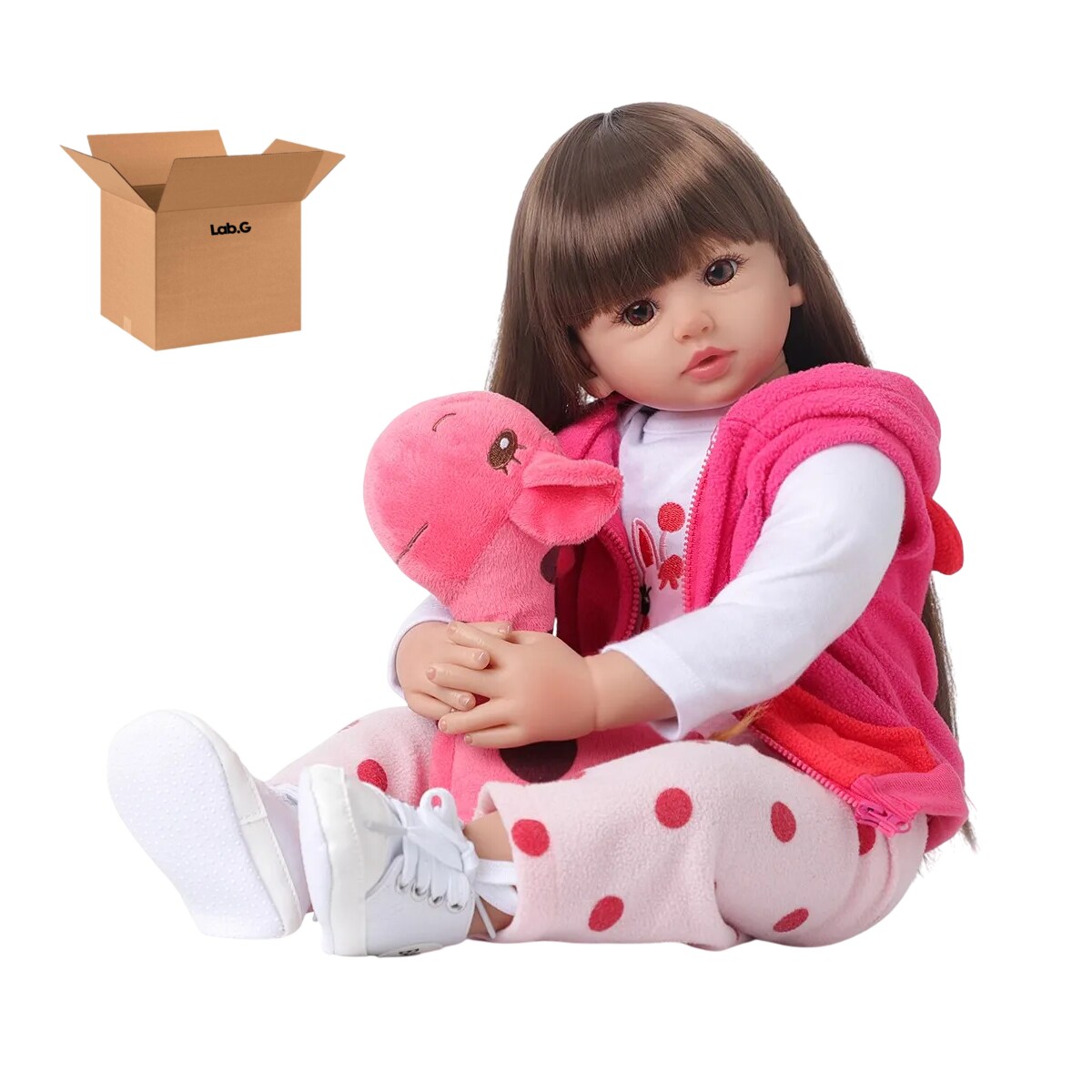 60cm Muñeca Reborn Lab.g Rosa 8pz | Coppel.com