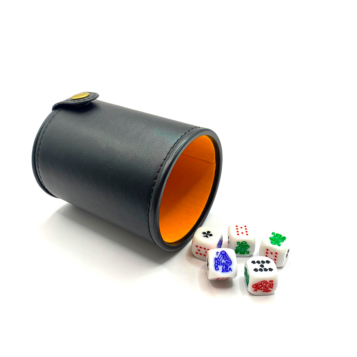 Cubilete Forrado con 5 Dados de Póker | Coppel.com