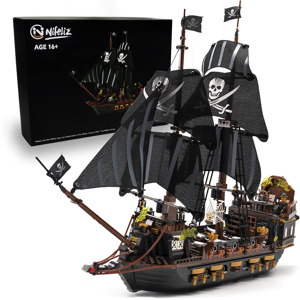 Kit de Construcción Nifeliz Black Hawk Pirates Ship 1352 Piezas - Venta ...