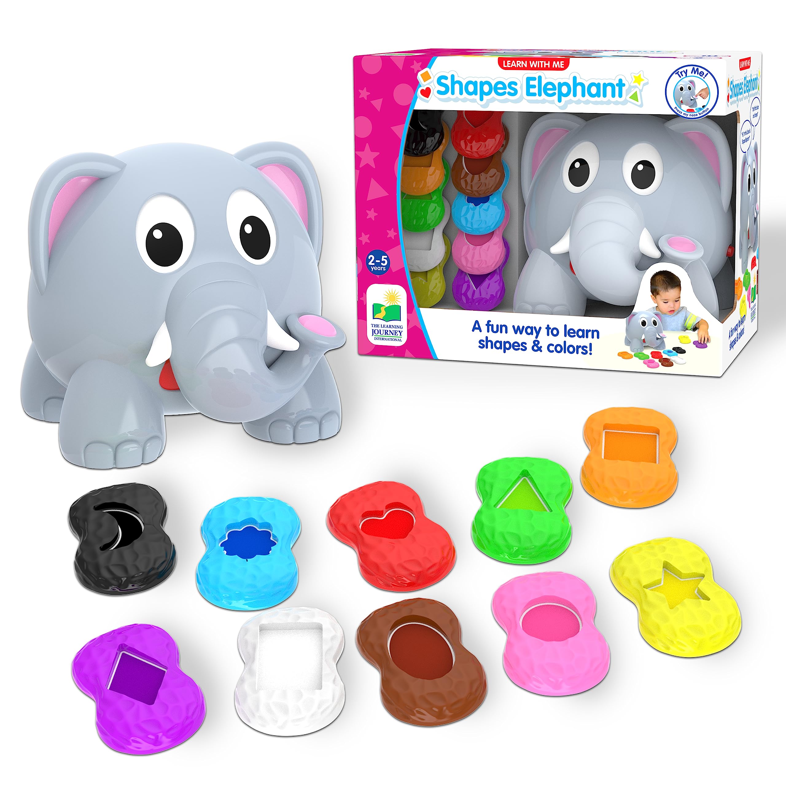 Juguete Didáctico The Learning Journey Learn With Me Shapes Elephant ...