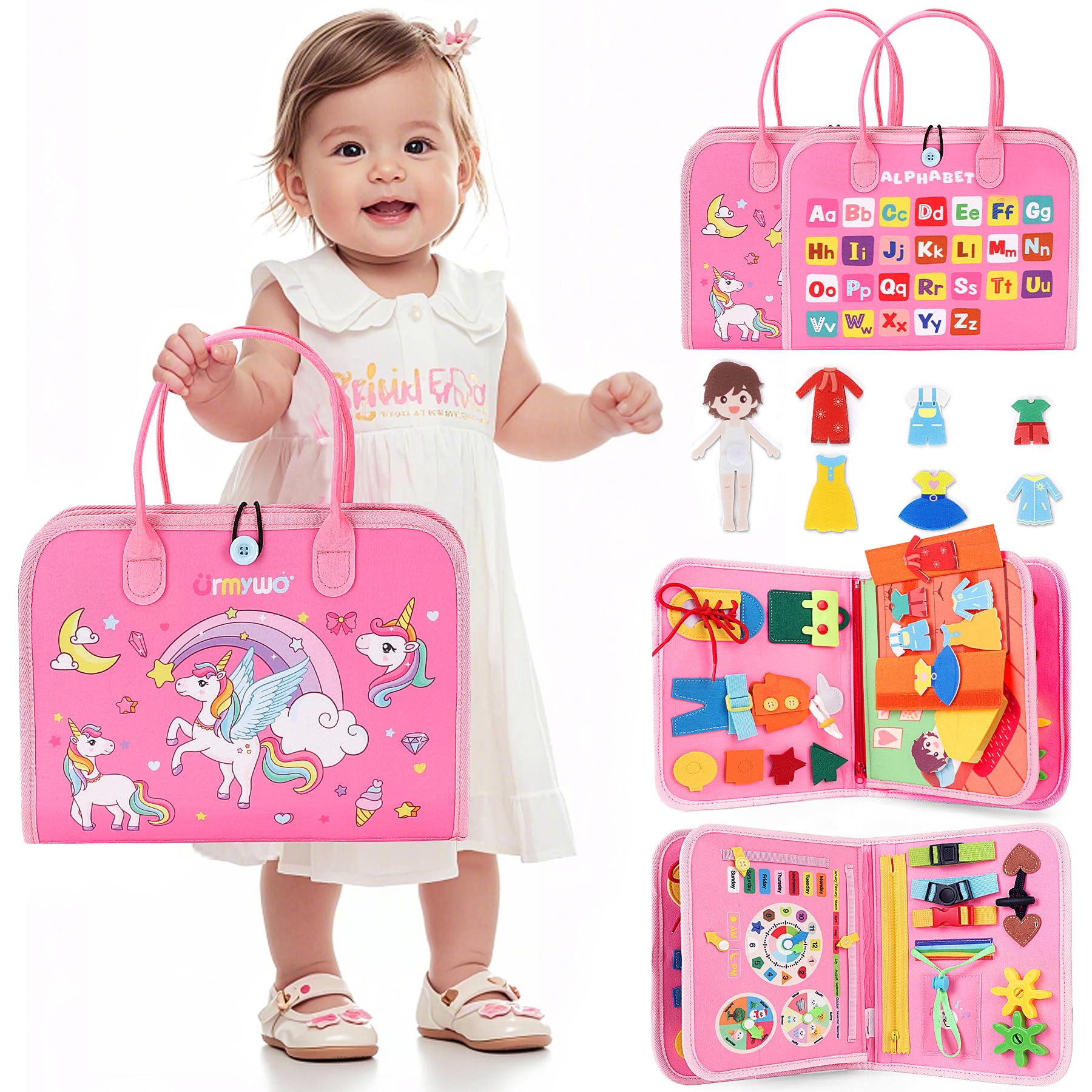 Juguetes Montessori Busy Board Urmywo Para Niños Pequeños Busy Book ...