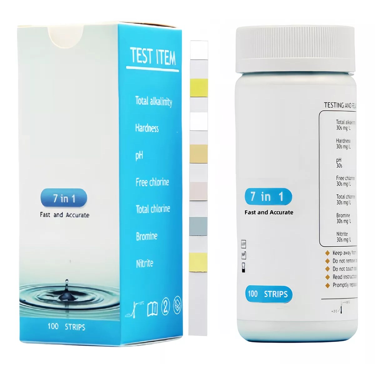 Prueba Rápida Para Acuario 7 En 1,kh, Ph, No2, No3,gh Y Cl Eo Safe Imports Esi-16285 Blanco ...