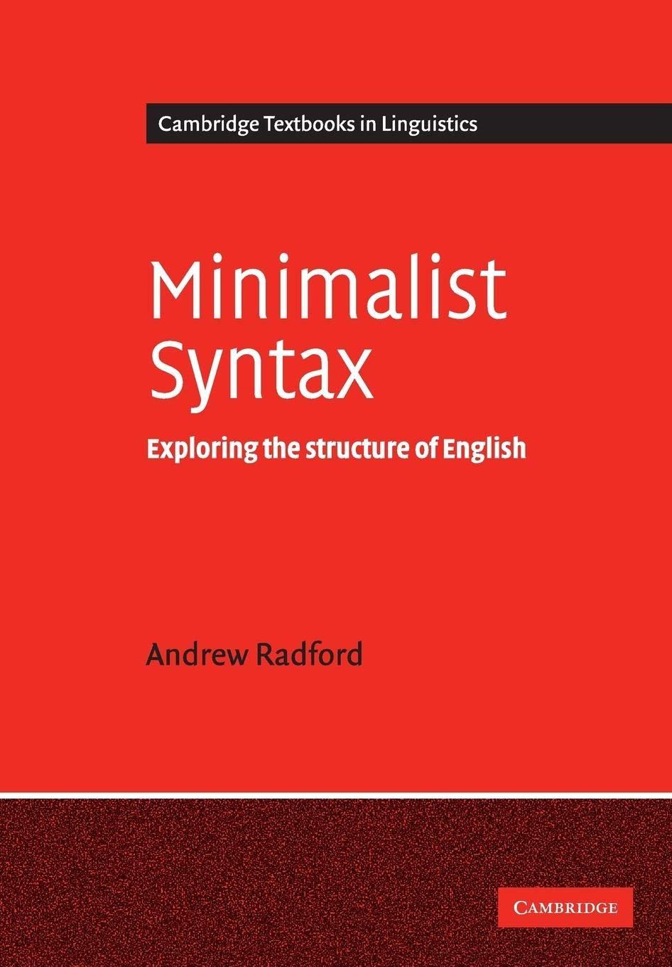 Libro Cambridge University Press Sintaxis Minimalista - Venta ...