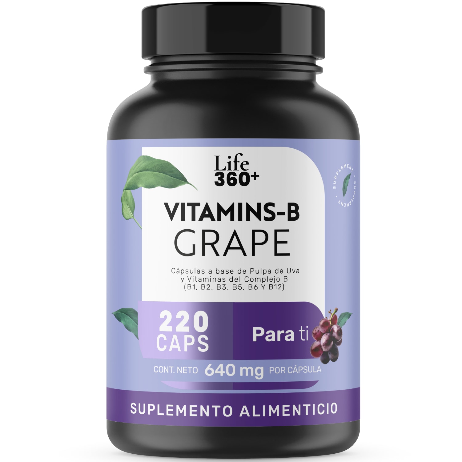 Life 360+ Vitamins-b Grape 220 Caps Vitaminas Del Complejo B | Coppel.com