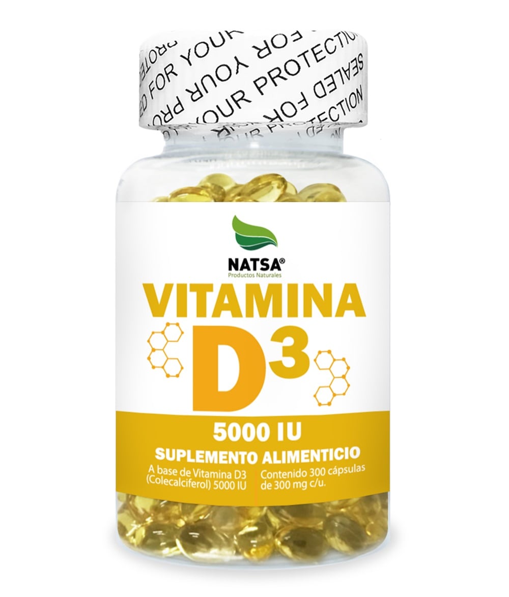 Suplemento Alimenticio Vitamina D3 5,000 IU Natsa 300 Softgels | Coppel.com