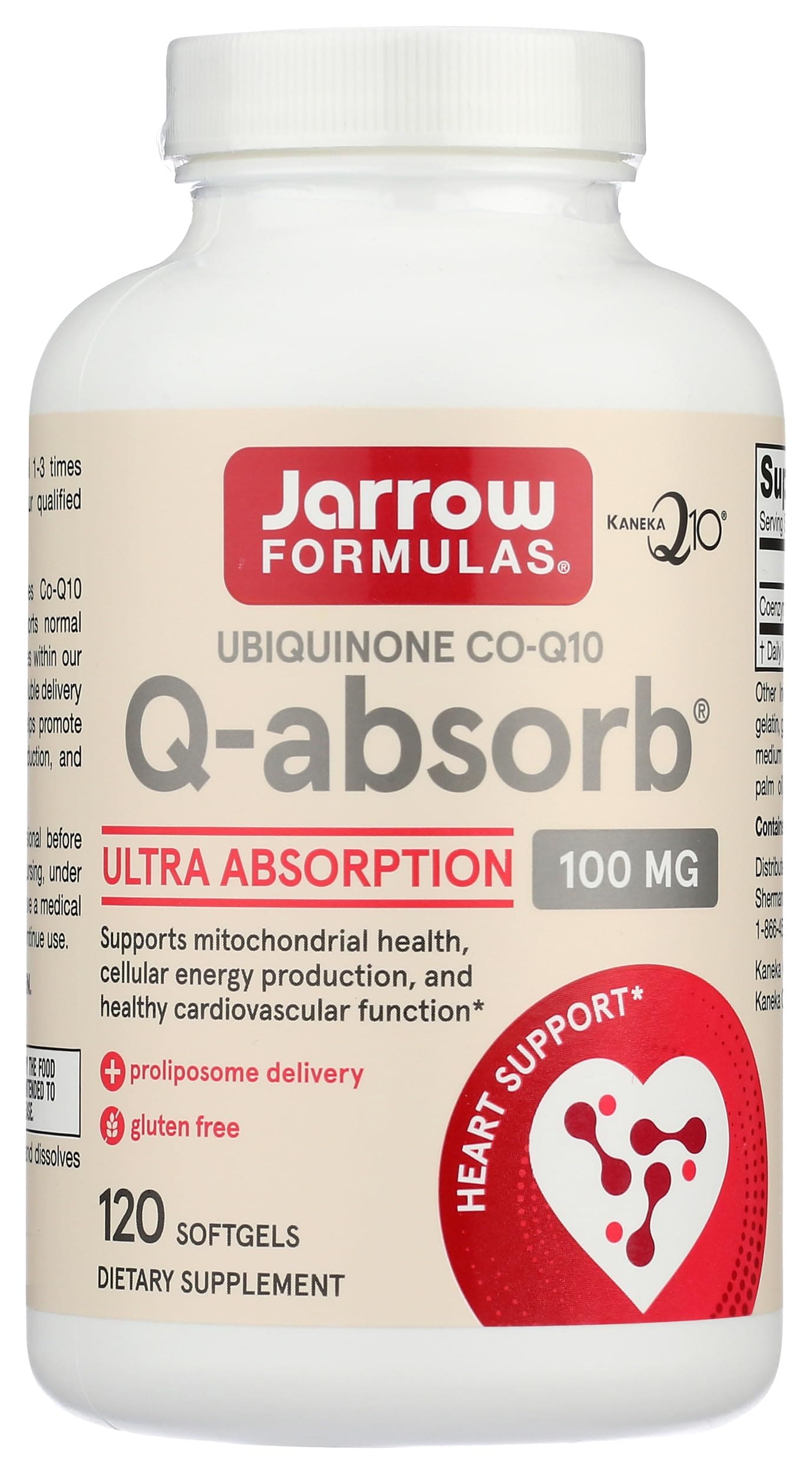 Suplemento Jarrow Formulas Q-absorb Coq10 100 Mg 120 Comprimidos ...