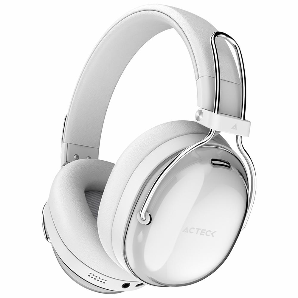 Audifonos Diadema Inalambrica Acteck Luxe Pure Hp730 Microfono Integrado Bluetooth 5.4 Blanco Ac ...