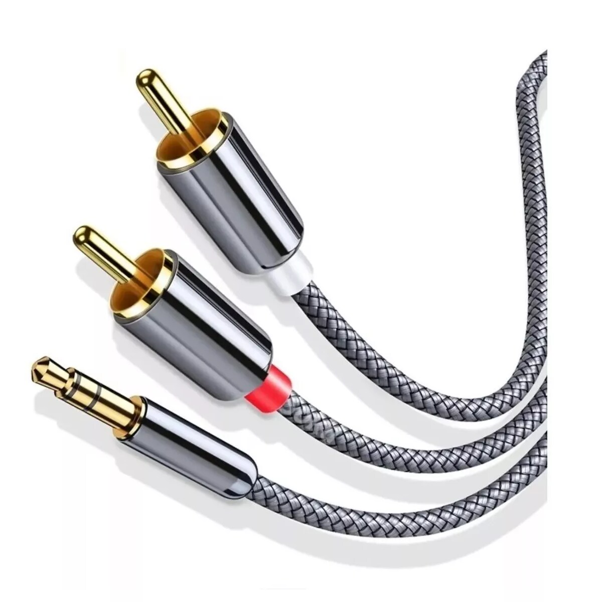 Cable de Audio Auxiliar Eo Safe Imports Esi-8546 color Gris de 2 M con ...