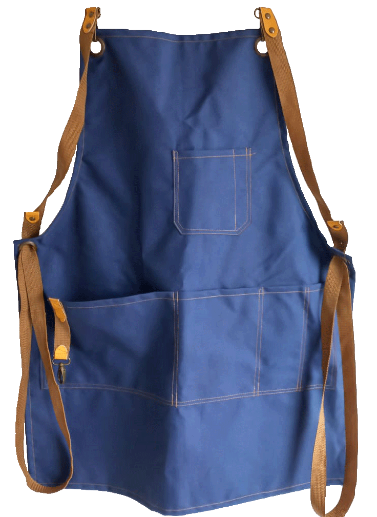 Mandil Loneta Con Ojillos azul | Coppel.com