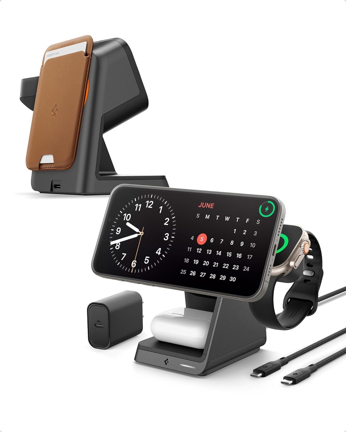 Estación De Carga Inalámbrica Spigen 3 En 1 Para Magsafe 15w - Venta ...