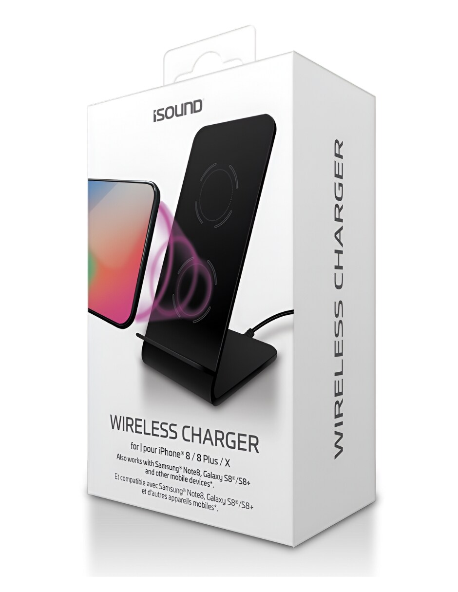 Base Cargador Inalámbrico 10w Isound Doble Bobina Color Negro | Coppel.com