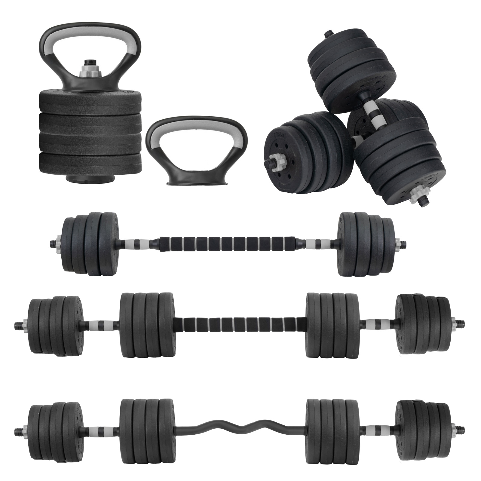 Set de Mancuerna Altera 40 Kg color Negro | Coppel.com