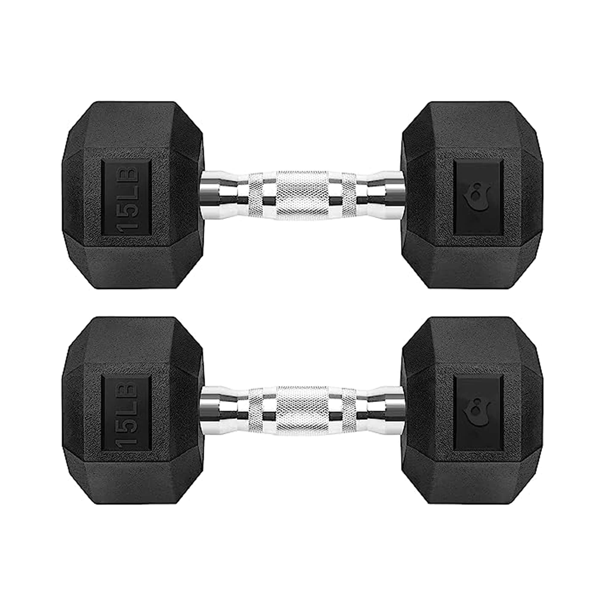 Mancuerna Hexagonal Bluelander CBHH-0112 color Negro 15 Lbs 1 Par ...