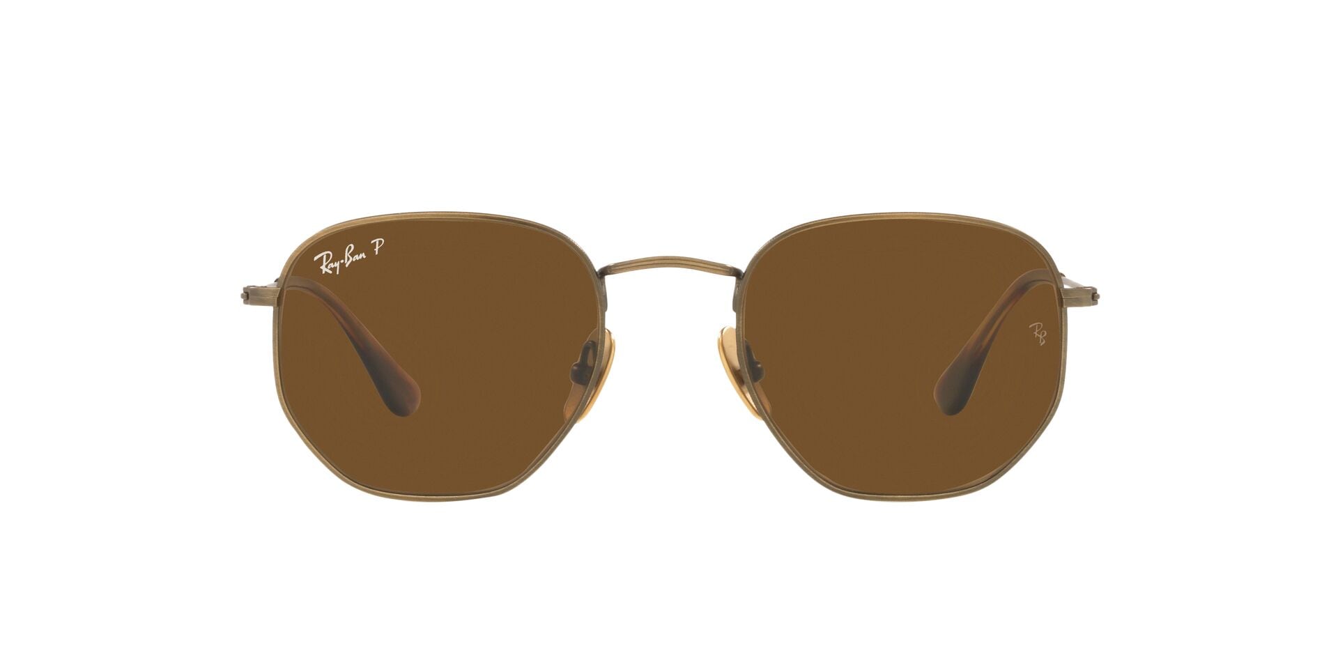 Lente De Sol Ray-ban Hexagonal Polar Brown Polarizado Unisex | Coppel.com