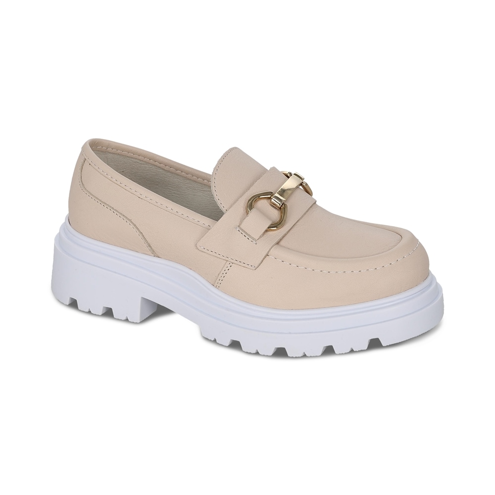 Zapato Formal Para Niña Estilo Mocasín 431700-l Color Beige | Coppel.com