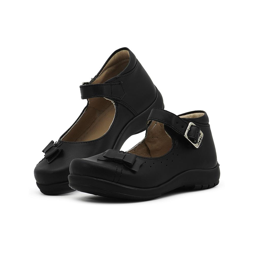 Zapato Bota Escolar Para Niña Dogi De Piel Soporte Arco Negro | Coppel.com