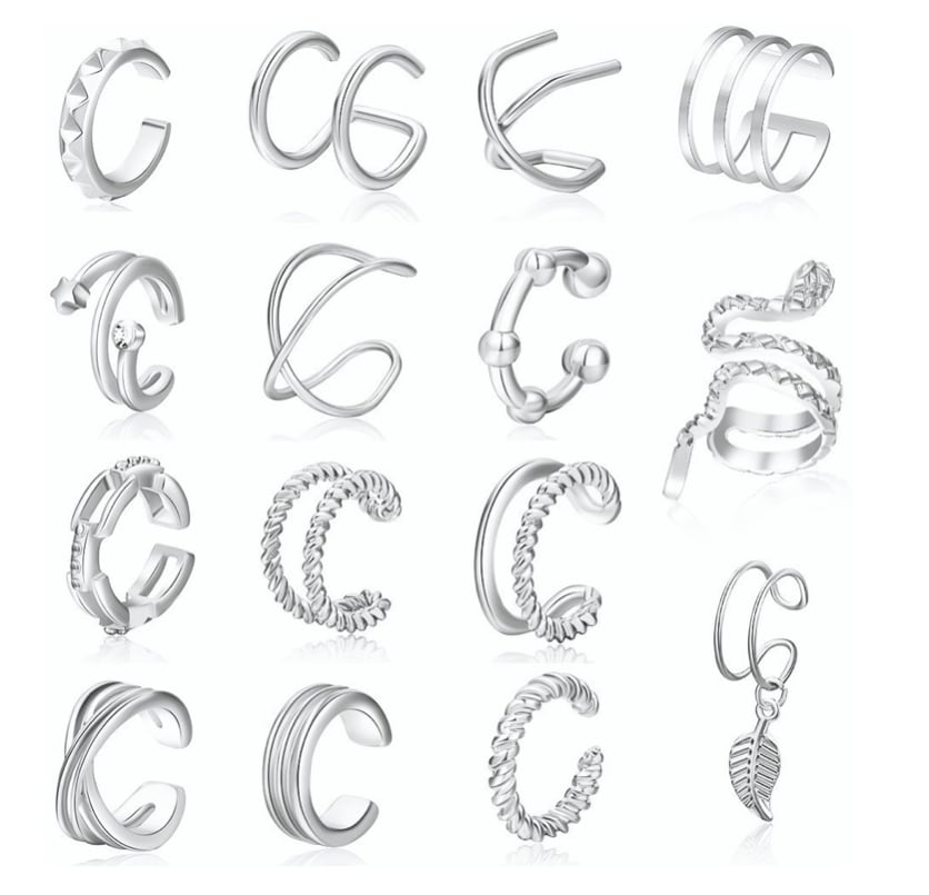 Aretes Ajustables Funbu color Plata 15 Piezas para Mujer | Coppel.com