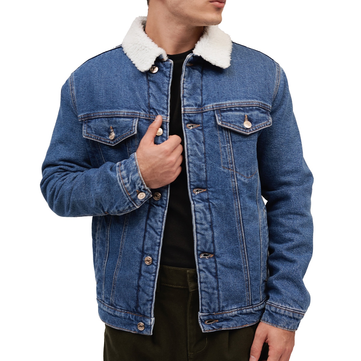 Chamarra De Mezclilla Mchk Vaquera 8041 Borrego para Caballero | Coppel.com