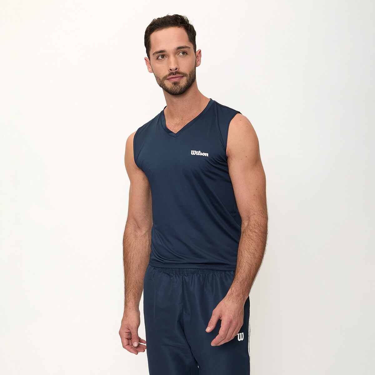 Playera Wilson Ultra Ligera sin Manga Cuello V para Hombre | Coppel.com