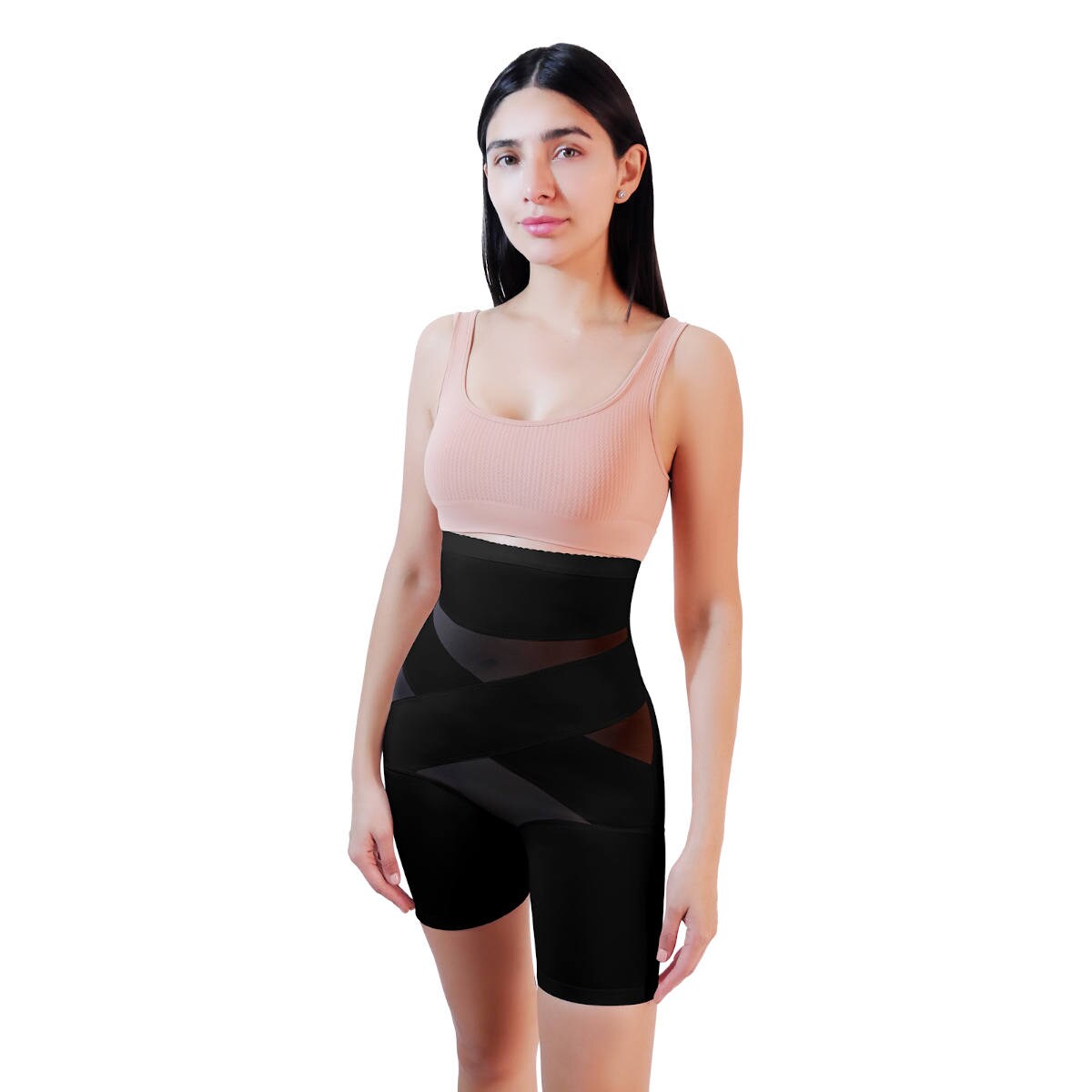 Faja Alta Con Refuerzos Cruzados Pierna Larga Negra I Love Shape M3046 ...