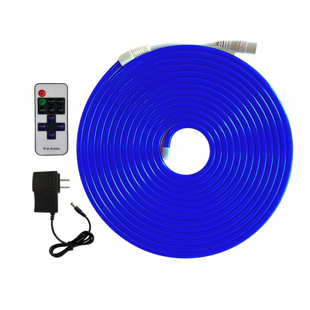 Tira De Led Neon De 5 Metros Color Azul Unicolor Con Eliminador Y ...