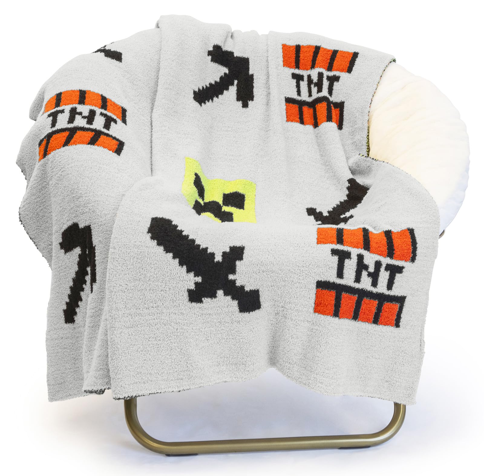 Manta Tejida Con Plumas Jay Franco Minecraft Creeper - Venta ...