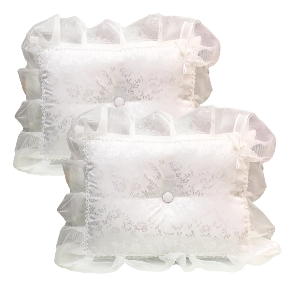 Cojines Para Boda Matrimonio Hincarse + Caja Brocad Blanco Blanco ...