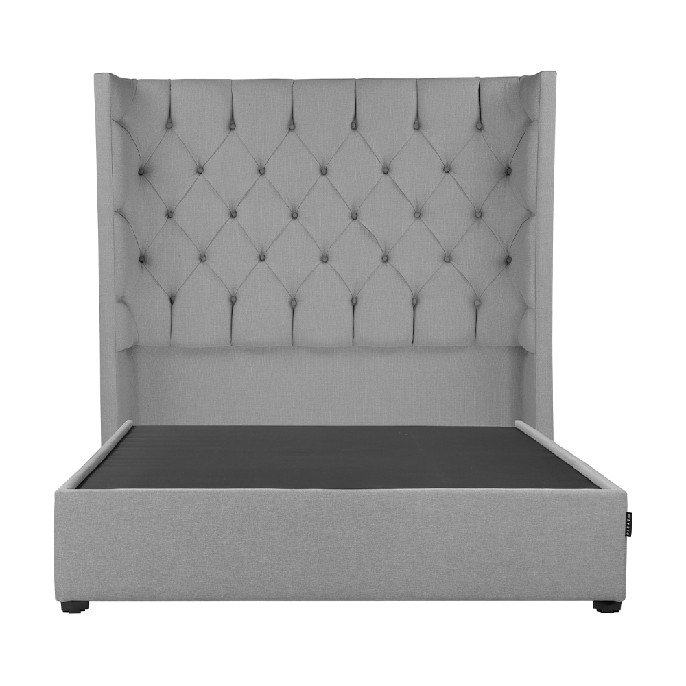 Cabecera Tartuk Gris Individual + Base Cama | Coppel.com