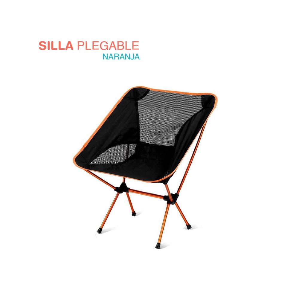 Silla Plegable THE FINIX SPBE01BK-CMPG color Naranja para Exterior ...
