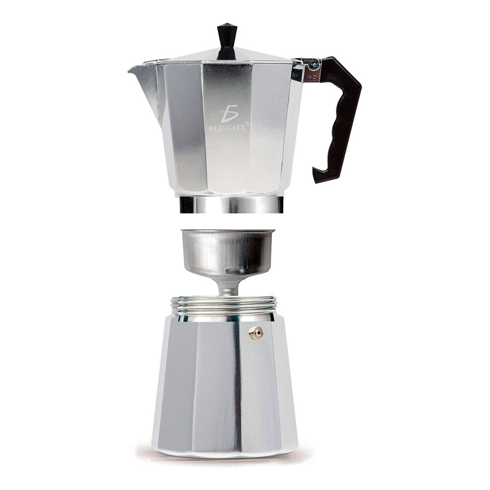 Cafetera Italiana Manual 500ml Ele-gate color Plata | Coppel.com