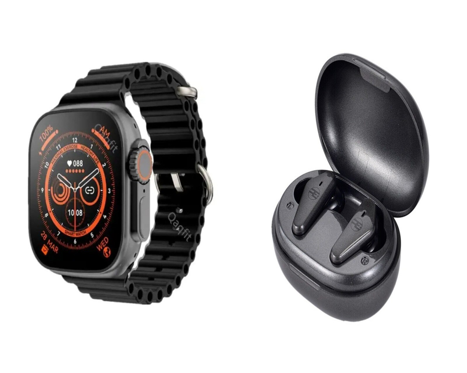 Combo Smartwatch T500 Ultra By Ns Tech + Audifonos Reroka Torpedo ...