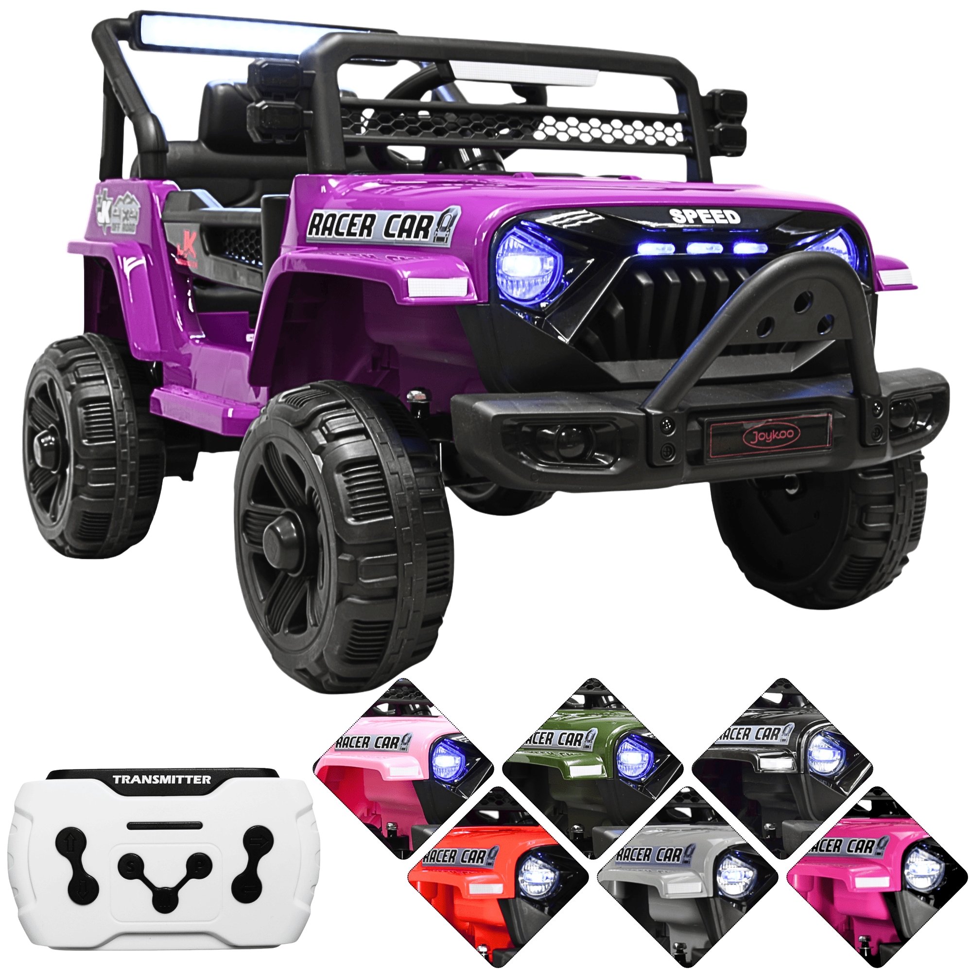 Camioneta Montable Electrica Para Niños Control Remoto 12v - Morado ...