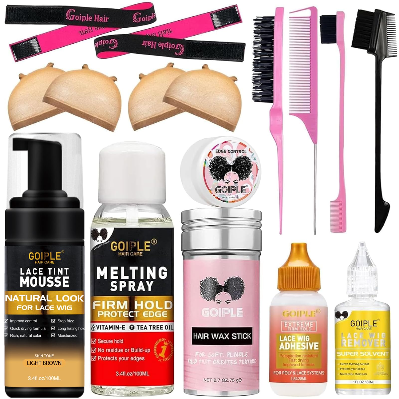Set De Mousse De Cabello Derretido Con Tinte De Encaje Goiple Para ...