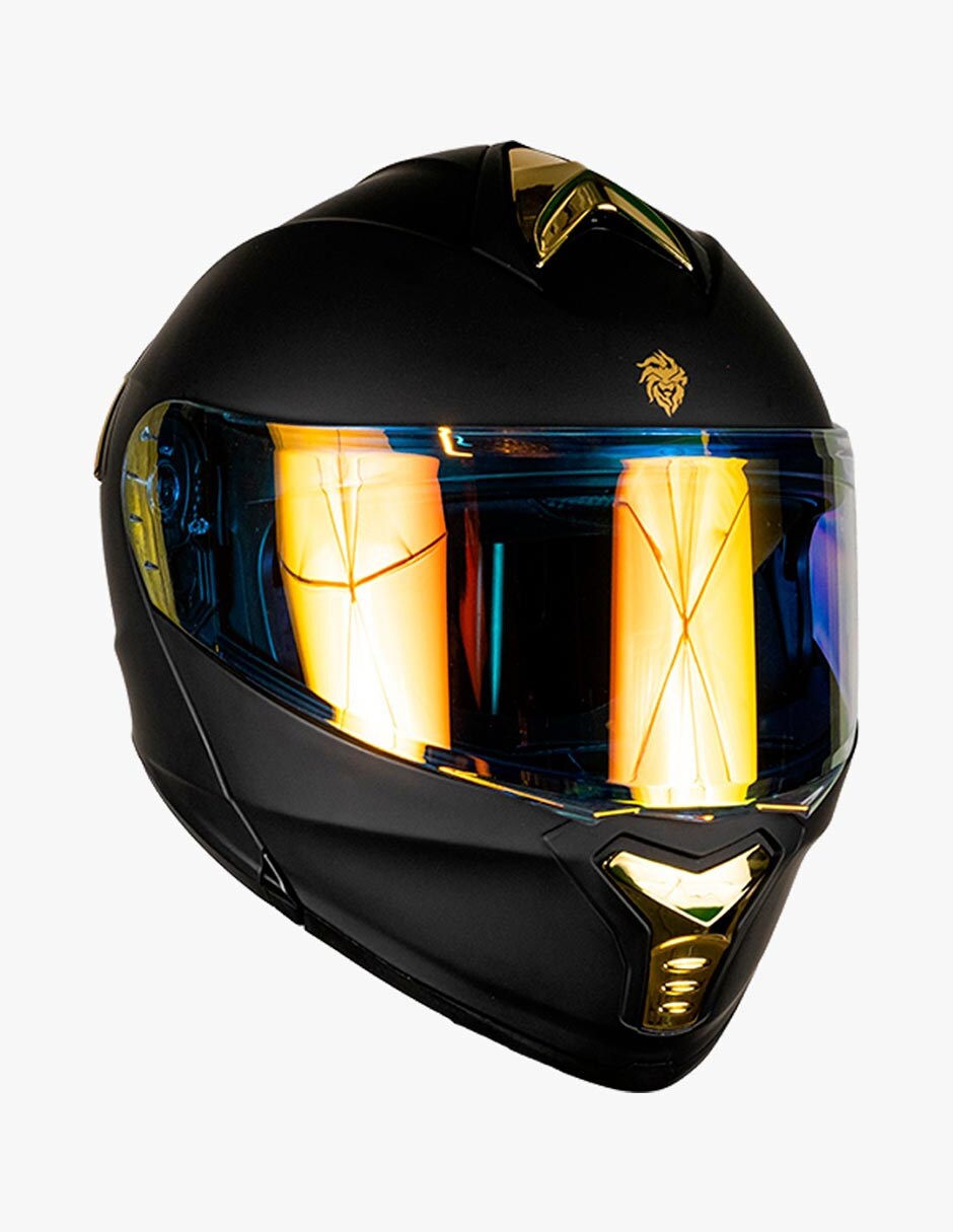 Casco Kov Thunder Solido Negro Mate Dorado | Coppel.com