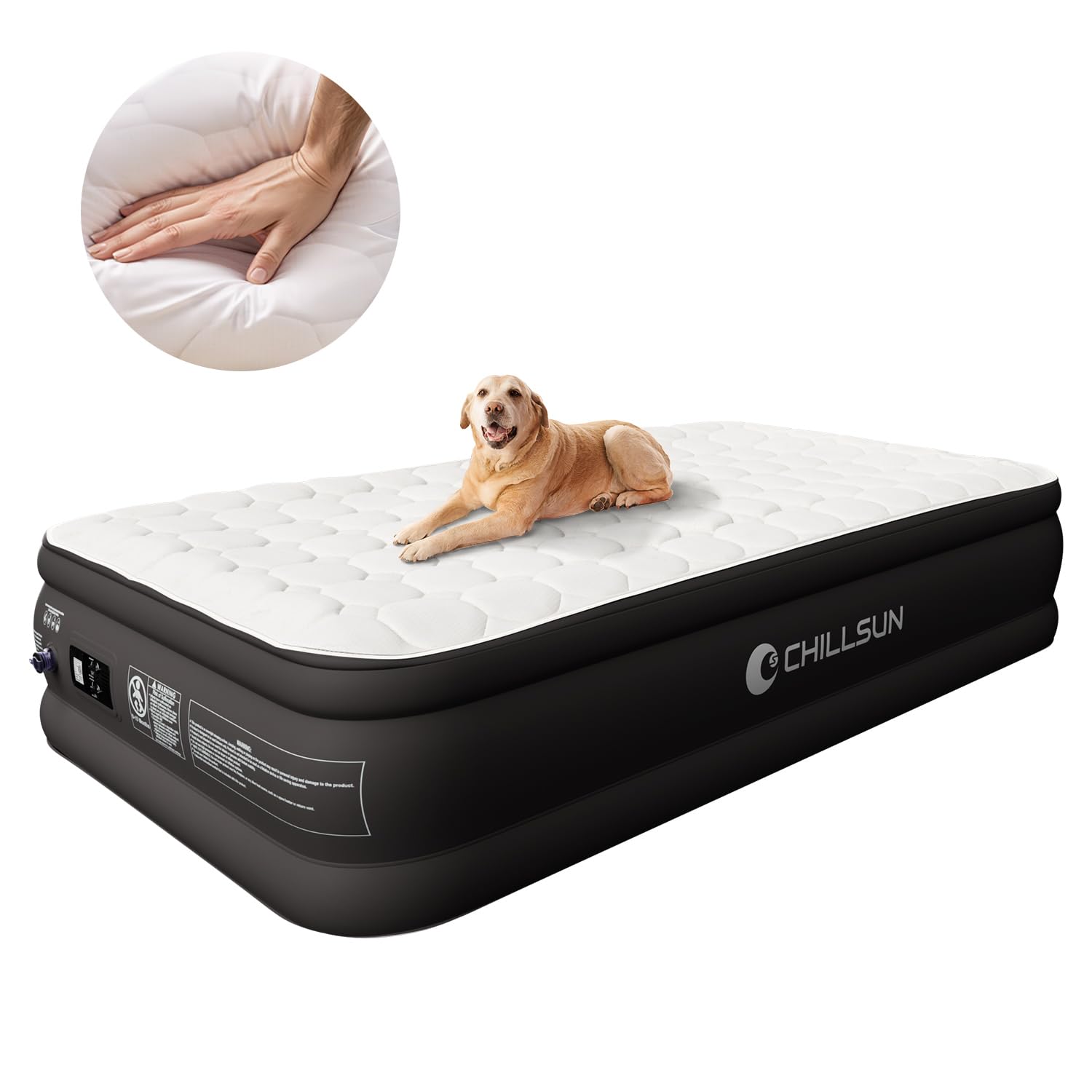 Colchón Inflable Chillsun Twin De 18 Pulgadas Con Bomba Integrada 250 ...