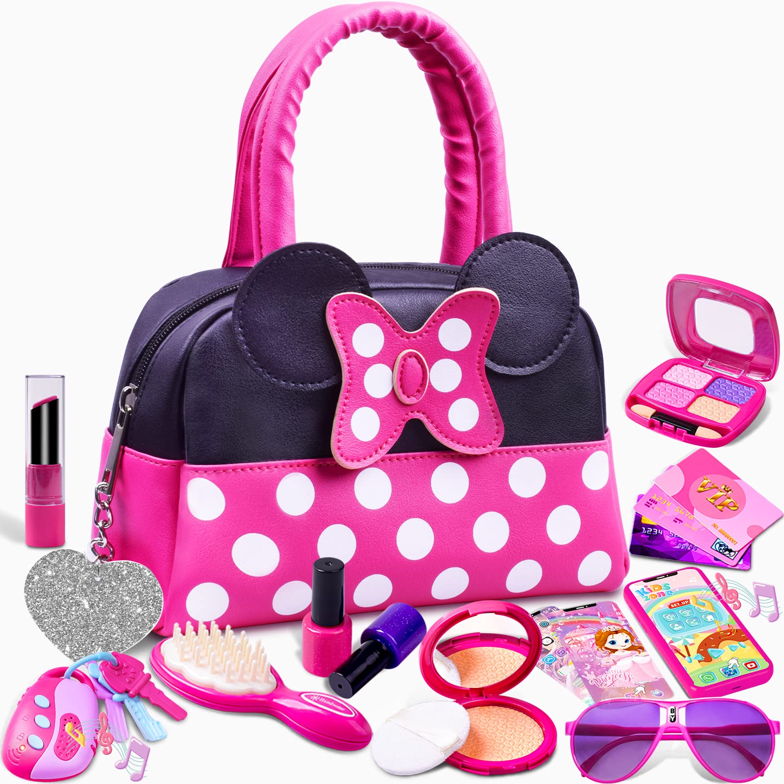 Monedero Pretend Play Kaodezhu Para Niñas Con Juguetes De Maquillaje De ...