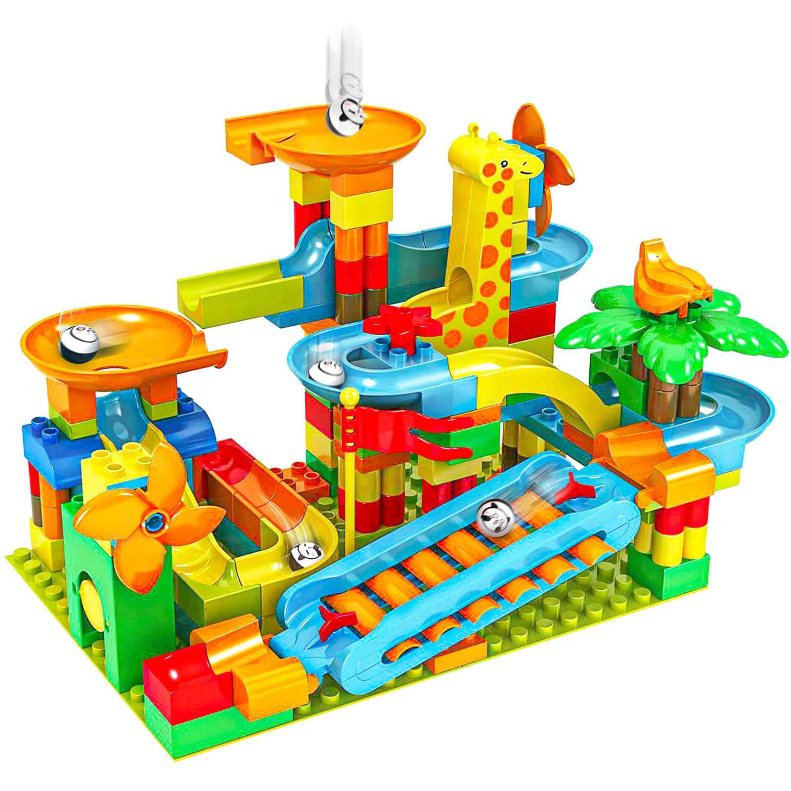 Battop Marble Run Para Niños De 4 A 8 Años 167 Unidades Con 4 Bolas ...