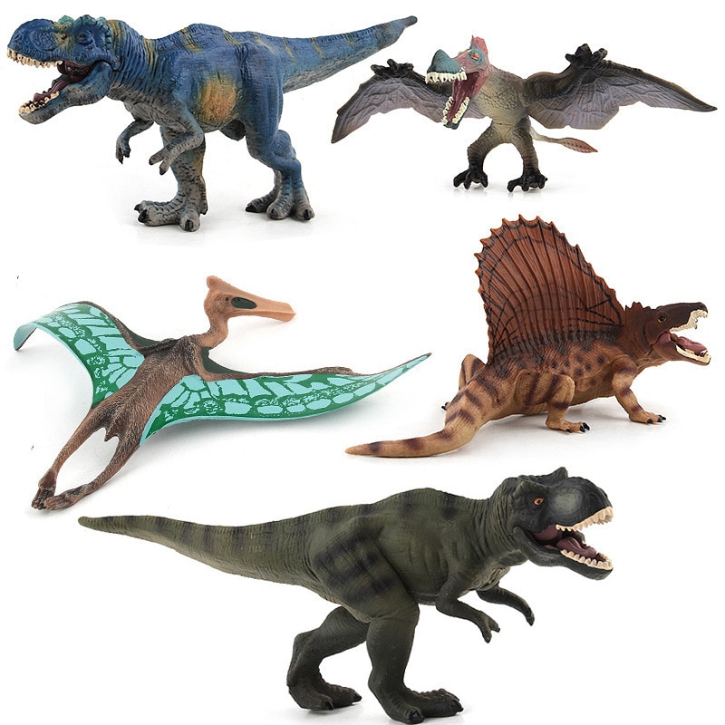 Set De Figuras De Dinosaurios Jurásicos Realistas 5 Piezas T-rex Pteranodon - Venta ...