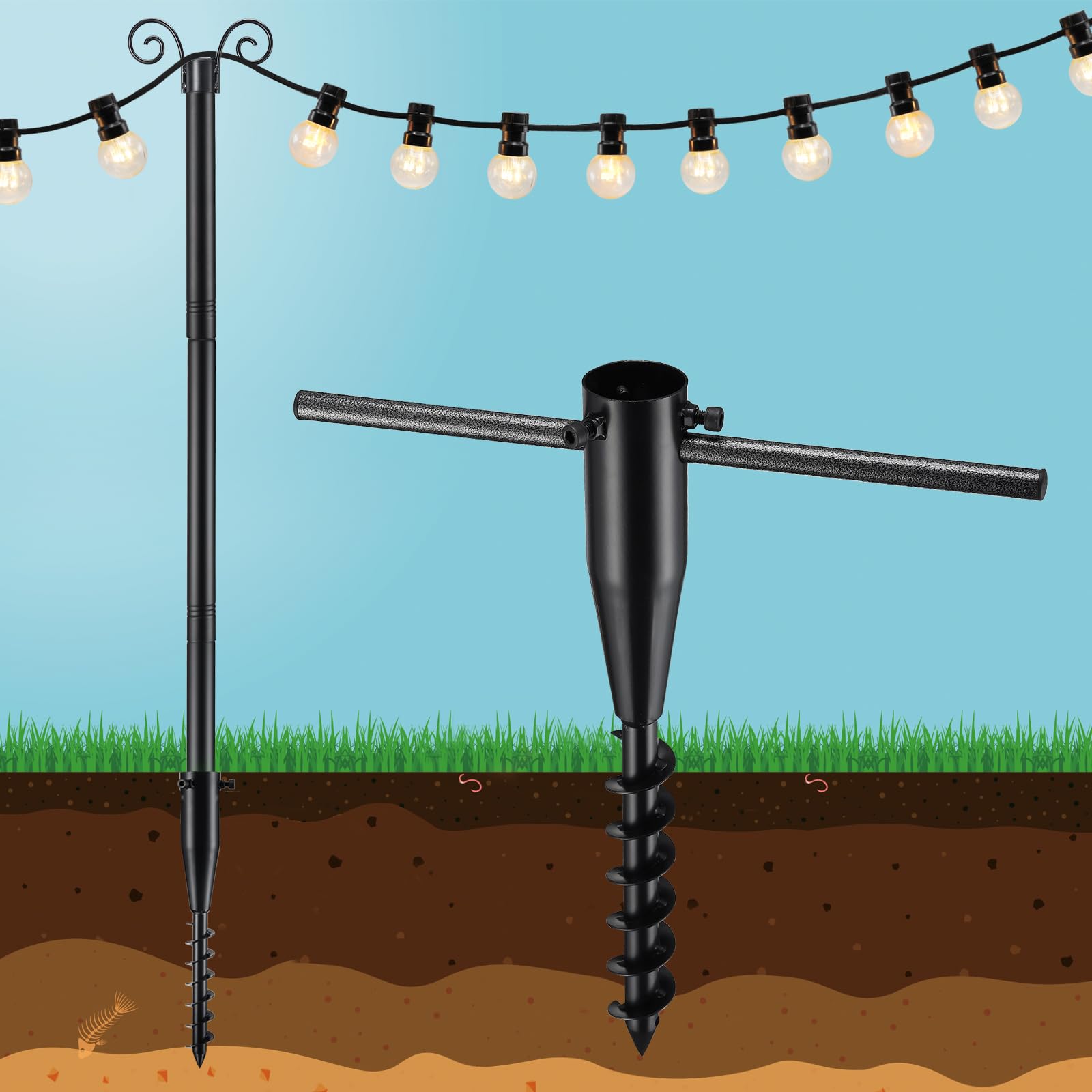 Cadena De Postes De Luz Euijoip De 38 Mm Ajustables De Metal Inoxidable ...