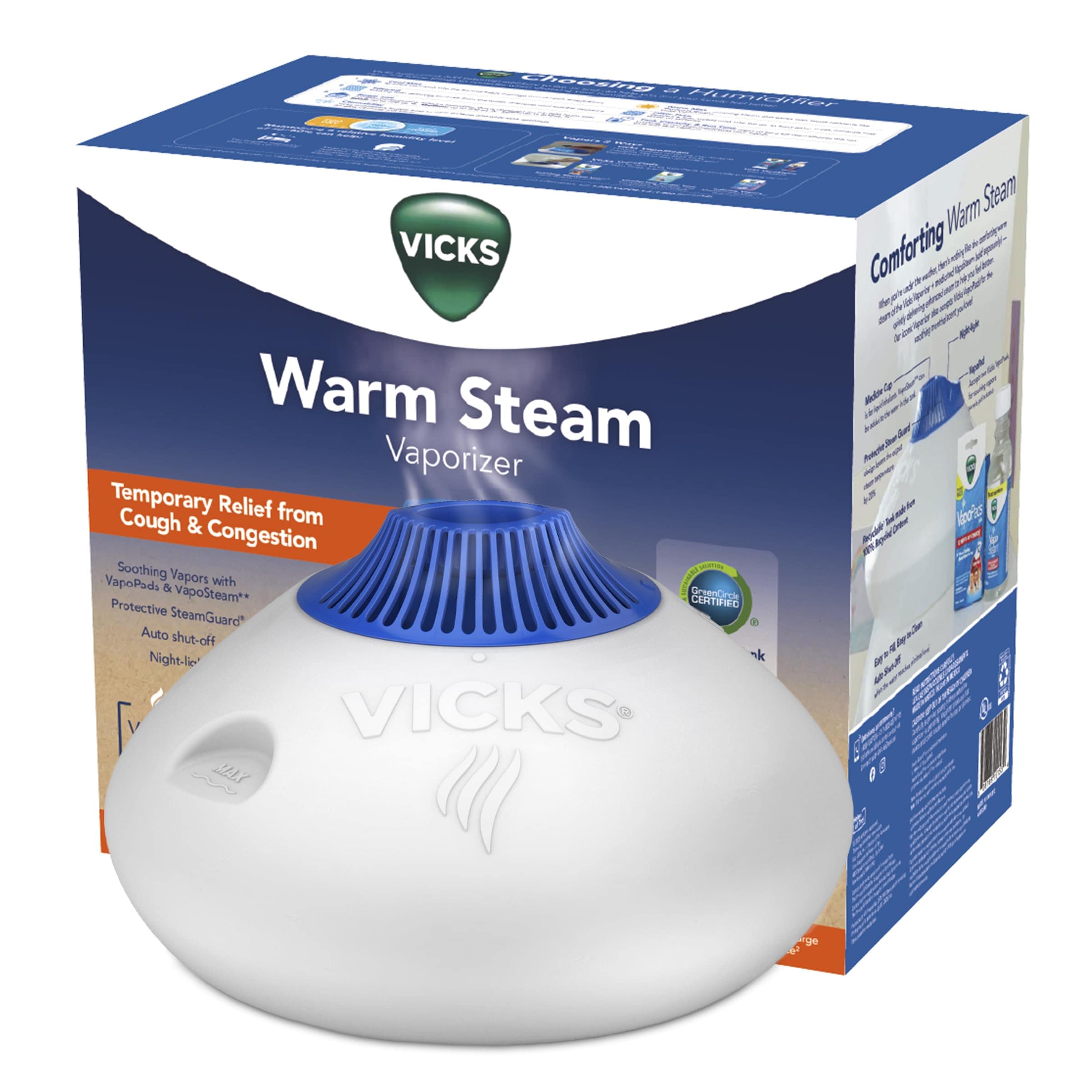 Humidificador De Vapor Caliente Vicks Vaporizador De Vapor Caliente De ...