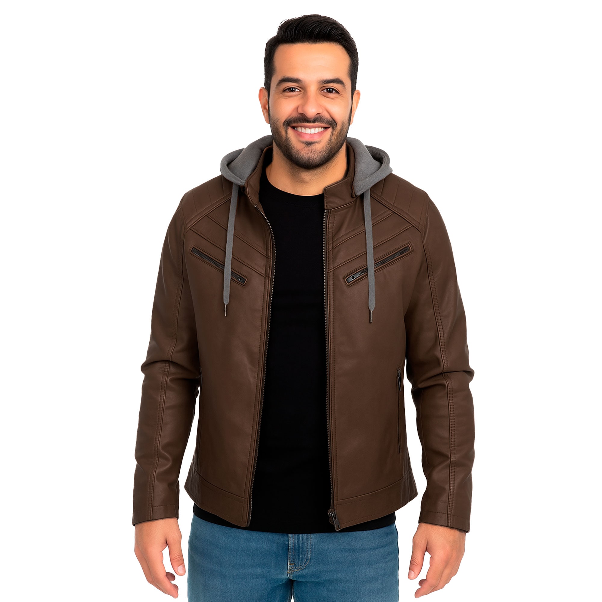 Chamarra Britos Jeans Hombre Vinipiel Tr4171 | Coppel.com