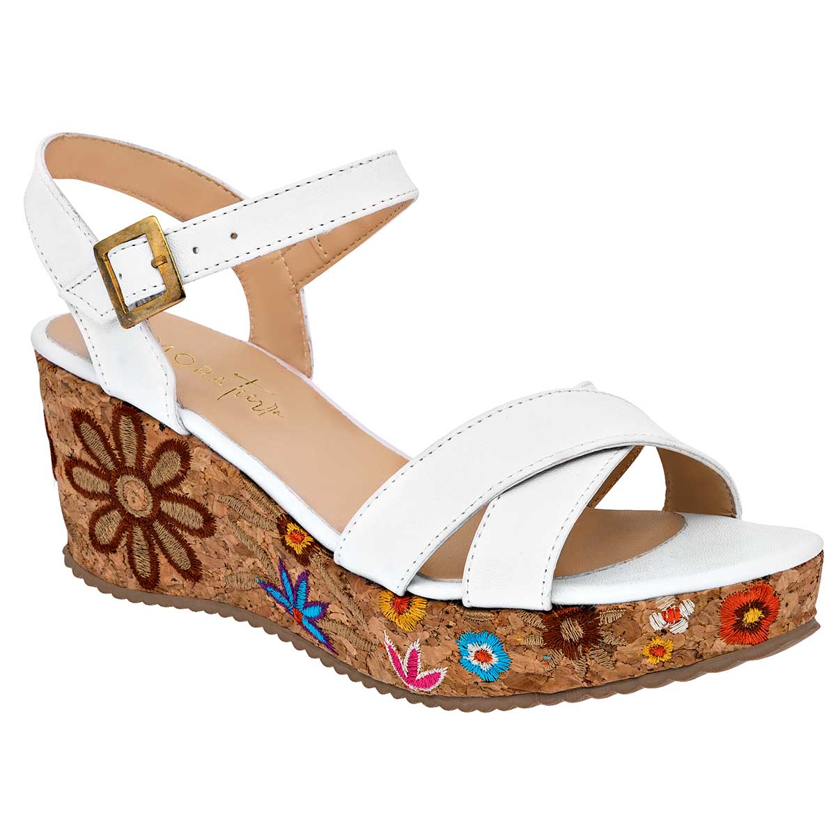 Sandalia Mora Tierra Blanco Dama | Coppel.com