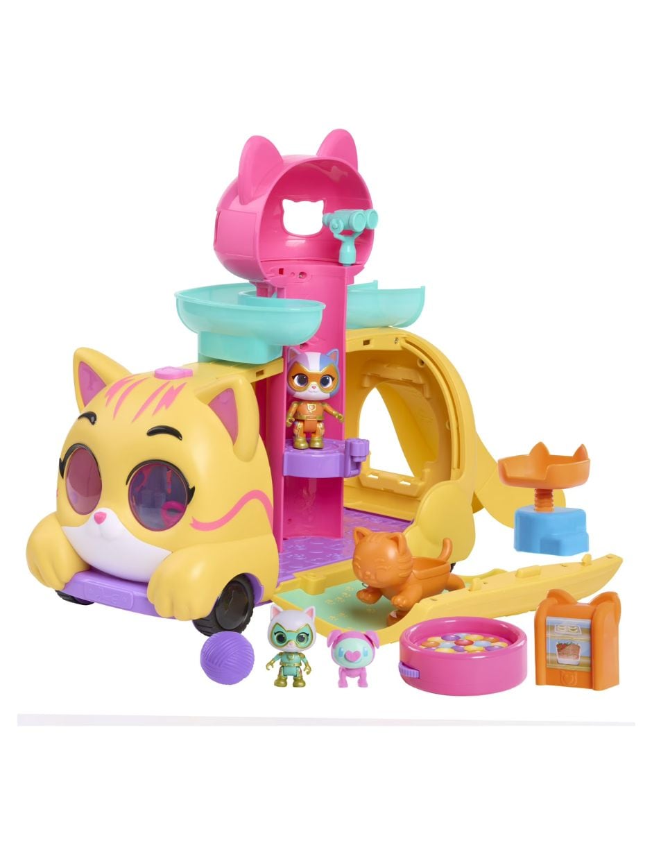 Disney Junior Superkitties Purr 'n' Go Set De Juego Con Figuras Luces Y ...