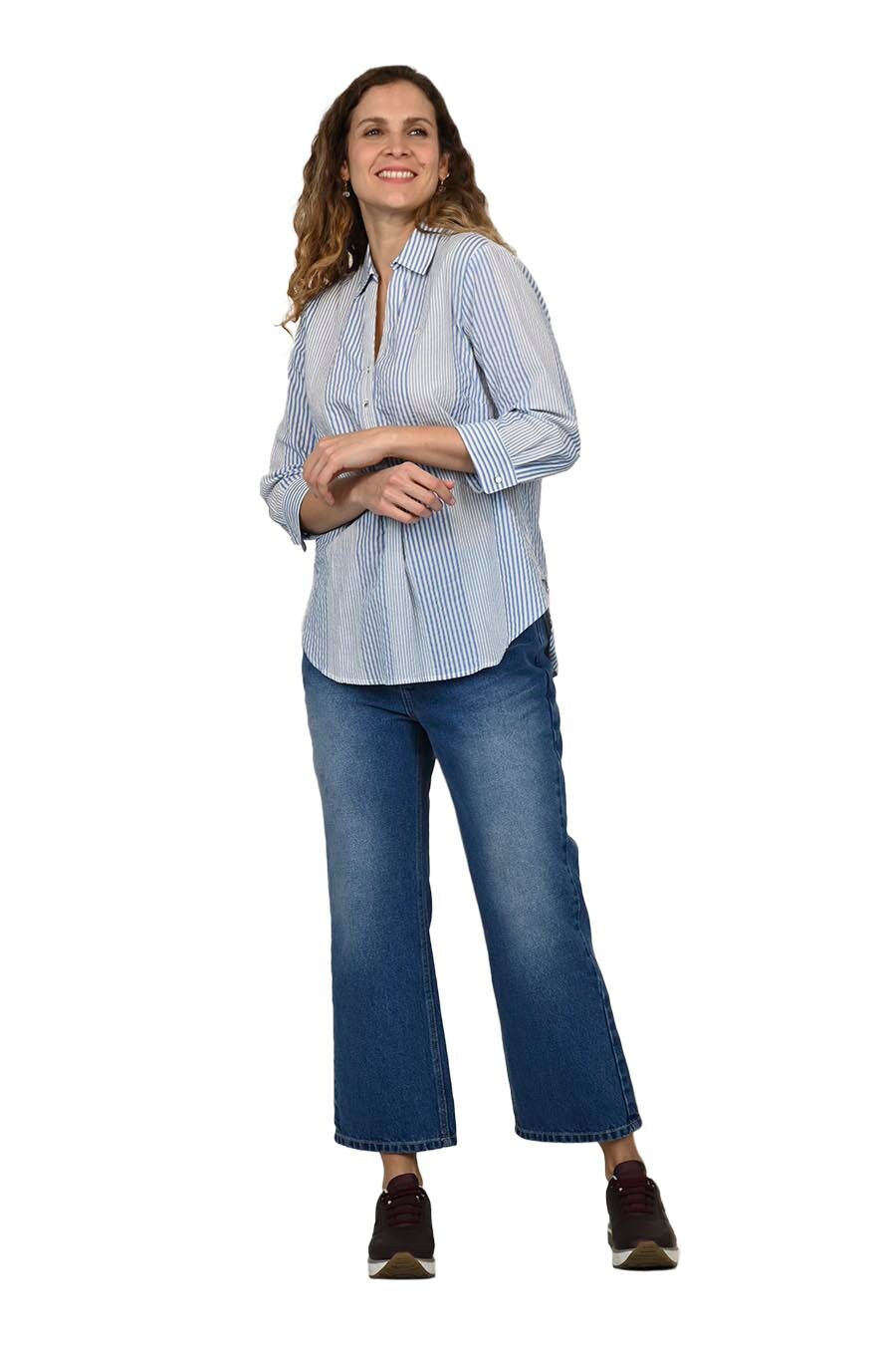 Blusa Ferrioni Azul Dama | Coppel.com