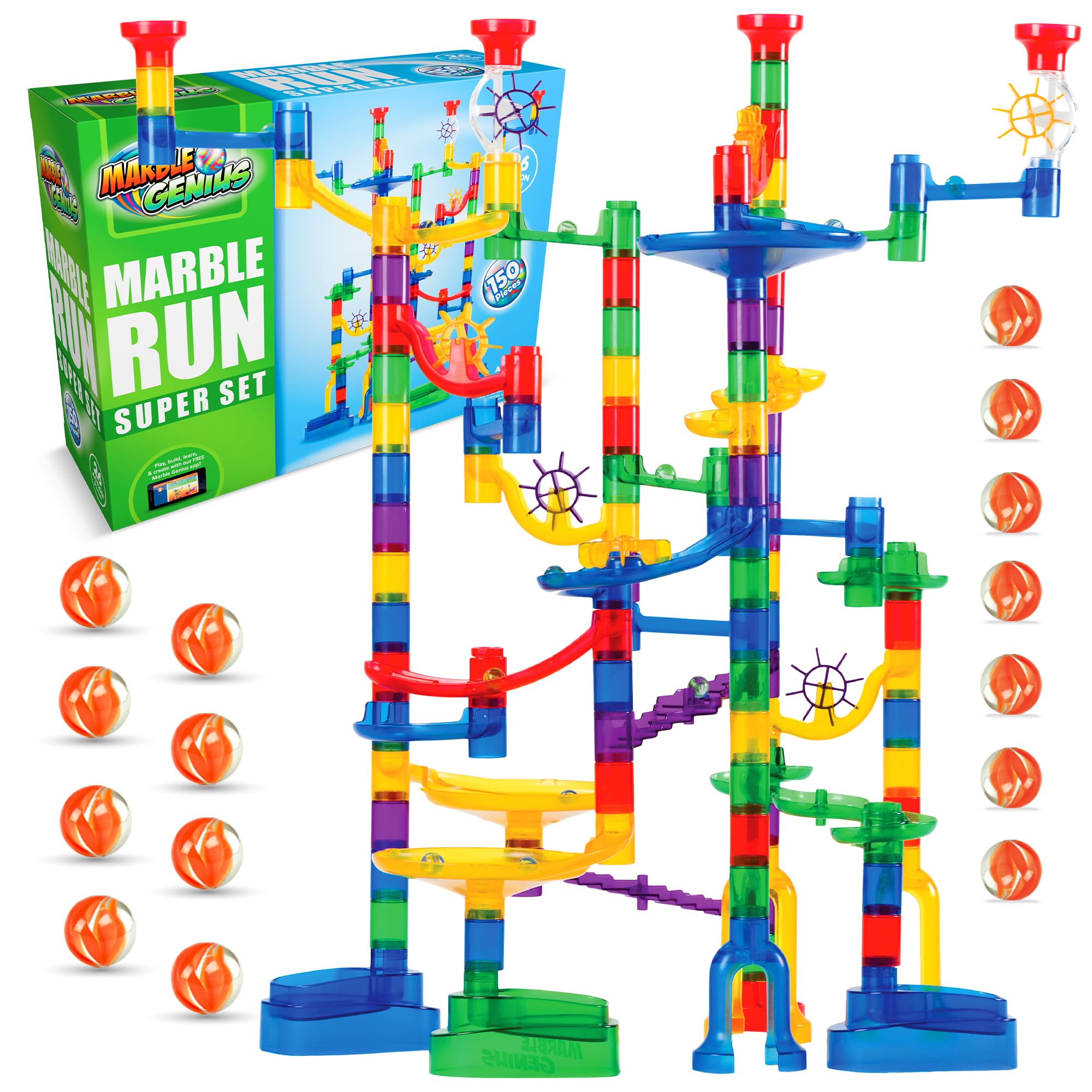 Juguetes Navideños Marble Run Marble Genius Maze Track De 150 Piezas ...