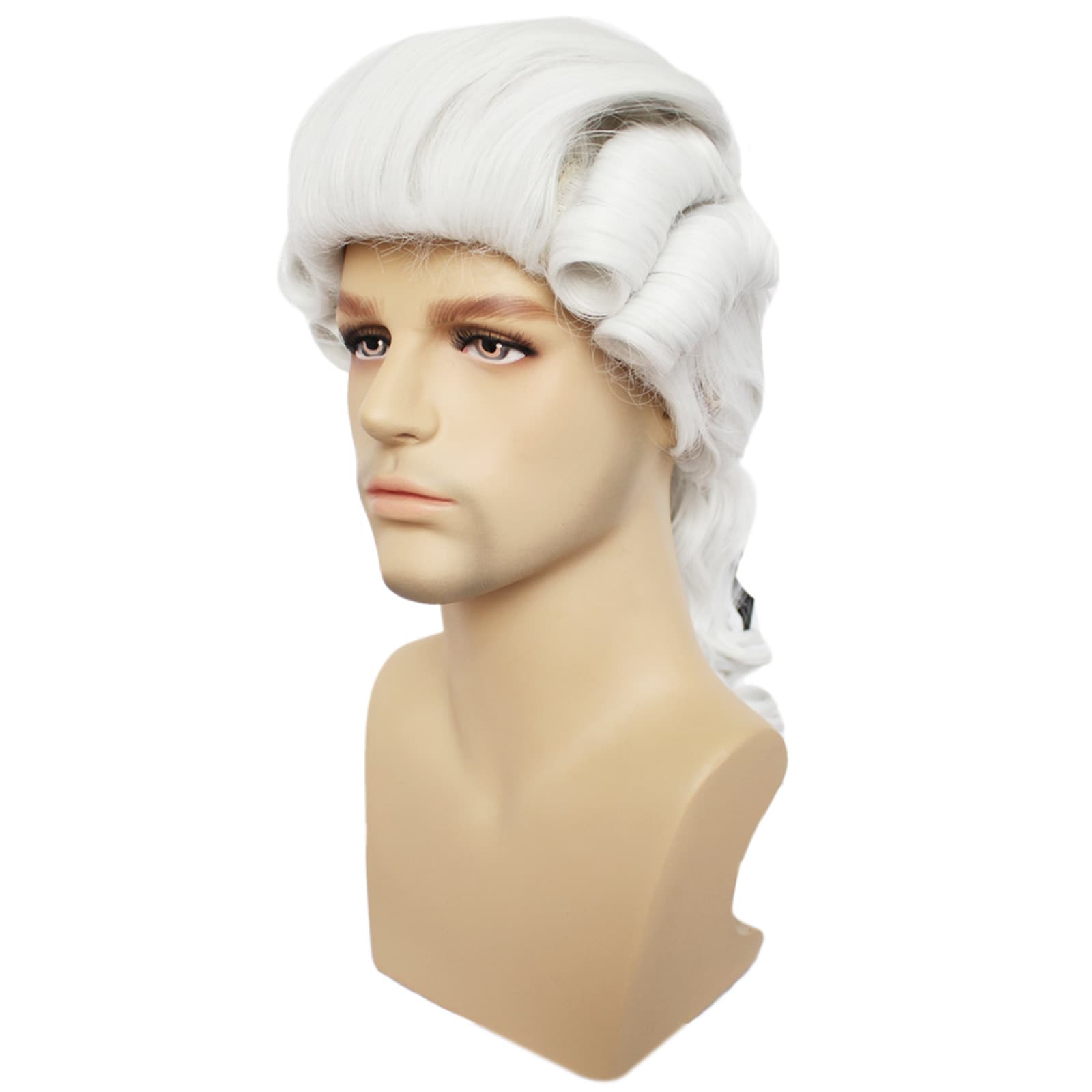 Peluca Blanca Colonial Barroca Del Siglo Xviii Para Hombre - Venta ...