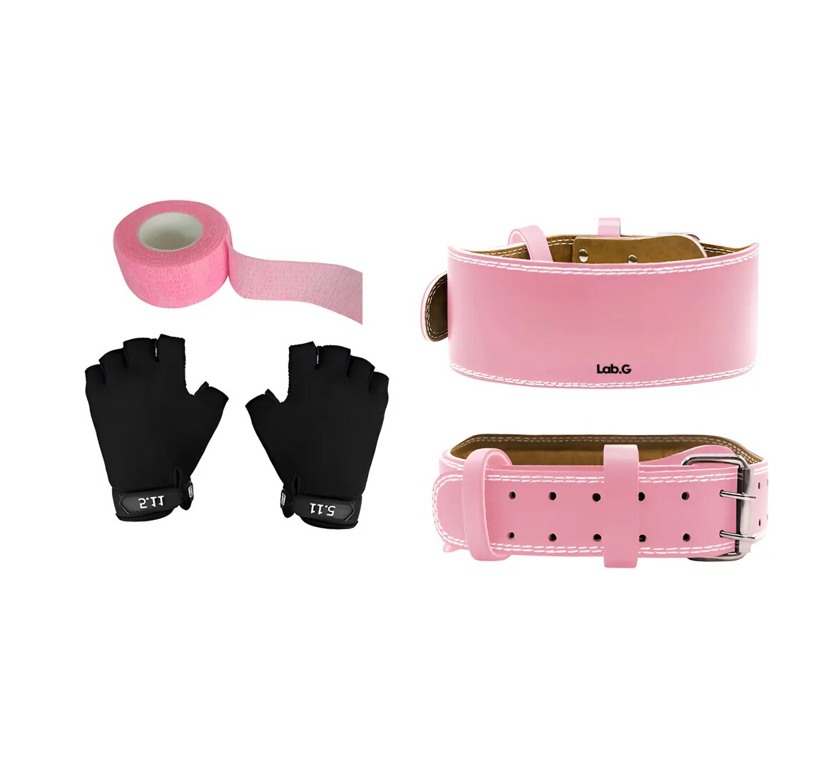 Gym Lumbar Faja Pesas Ejercicios Lab.g Crossfit Cinturón Y Guante Talla ...
