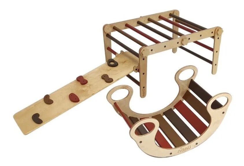 Nanu Triángulo Evolutivo Pikler Mediano Con Rampa Y Balancín Color ...