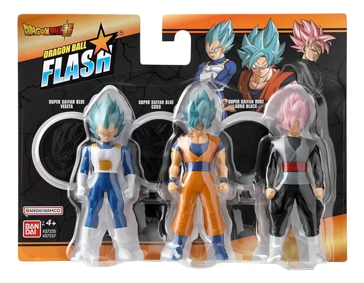 Bandai Dragon Ball Super Flash Paquete Con 3 Figuras Con Base: Goku ...